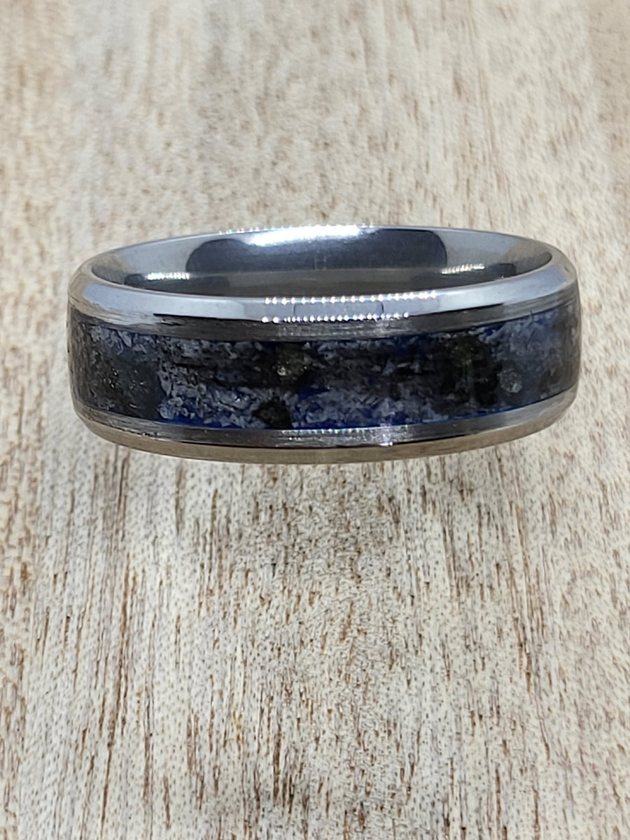 STONE INLAY RING Stainless Steel – PJ Laser Design